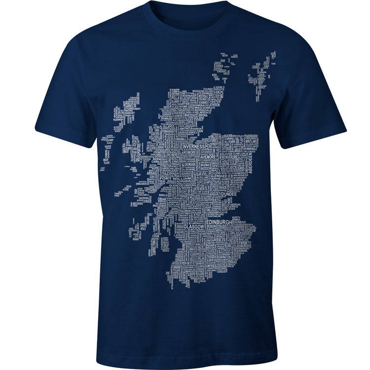 Scotland's Best T-shirts | Scotland Map Names | Scottish T-shirt ...